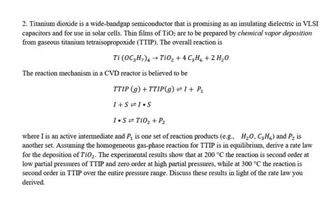 solved 2 titanium dioxide is a wide bandgap semiconductor that is