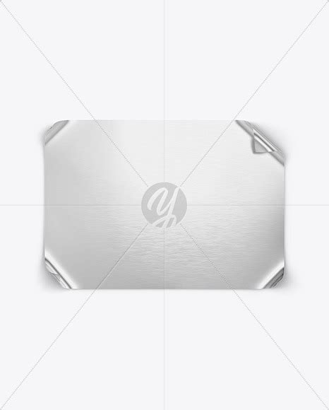 Metallic Rectangle Sticker Mockup Free Download Images High Quality