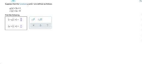 Solved Suppose That The Functions And Are Defined As Chegg