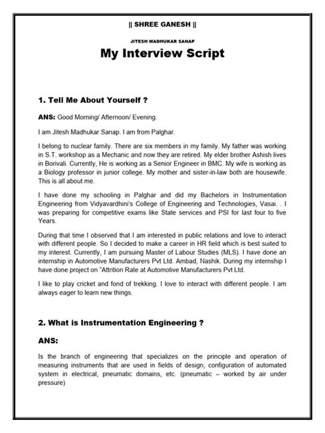 Jitesh Interview Script Pdf Programmable Logic Controller