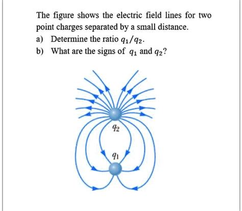 SOLVED The Figure Shows The Electric Field Lines For Two Point Charges