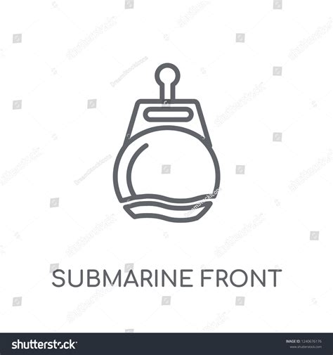 Submarine Front View Linear Icon Modern Stock Vector Royalty Free 1240676176 Shutterstock