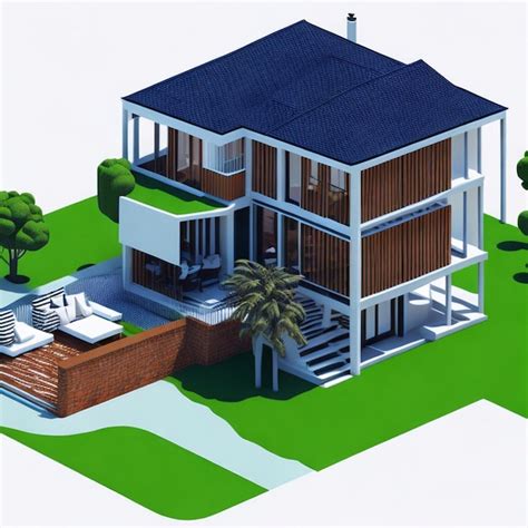 Premium Ai Image House Architecture 3d Illustration