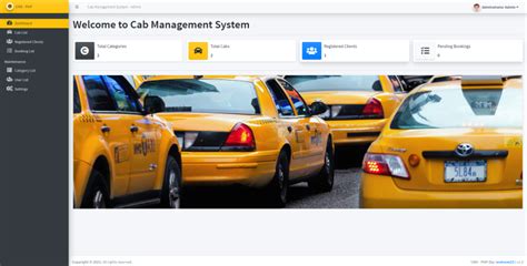 Cab Management System Project In Php With Source Code And Report