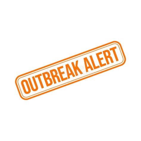 Outbreak Alert Rubber Stamp Vector Template Stock Illustration