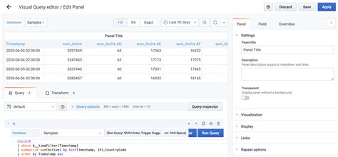 Visual Query Editor · Issue 91 · Grafanaazure Data Explorer Datasource · Github