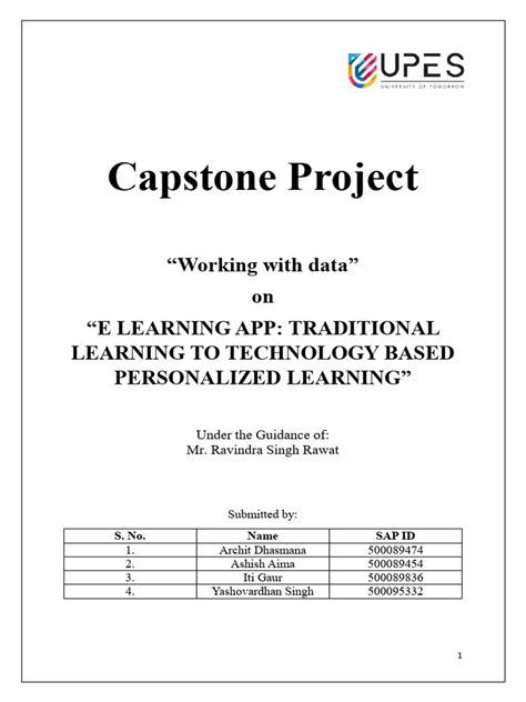 capstone project pdf educational technology teachers