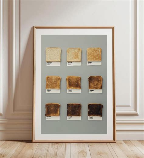 Toast Guide Poster Toast Poster Toast Guide Kitchen Print Kitchen