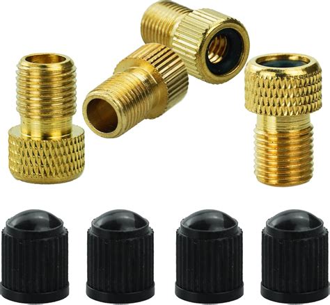 Adaptador De Válvula De Latón Paquete De 4 Inflar Neumáticos Con