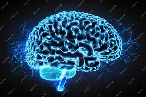 Premium Photo A Brain With A Blue Background That Says Brain