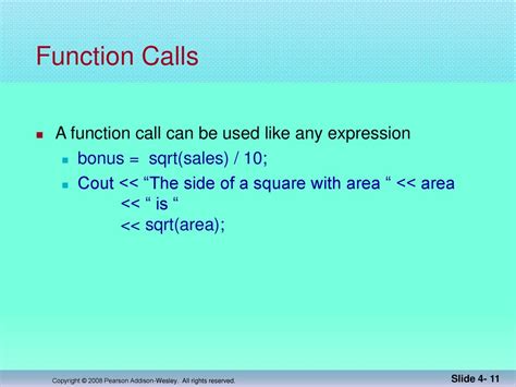 Chapter 4 Procedural Abstraction And Functions That Return A Value 1