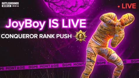 JOYBOY IS LIVE BGMI CONQUEROR RANK PUSH YouTube