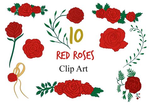 Red Rose Clipart Graphic By Glorystardesigns · Creative Fabrica