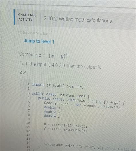 solved 2 10 2 writing math calculations jump to level 1