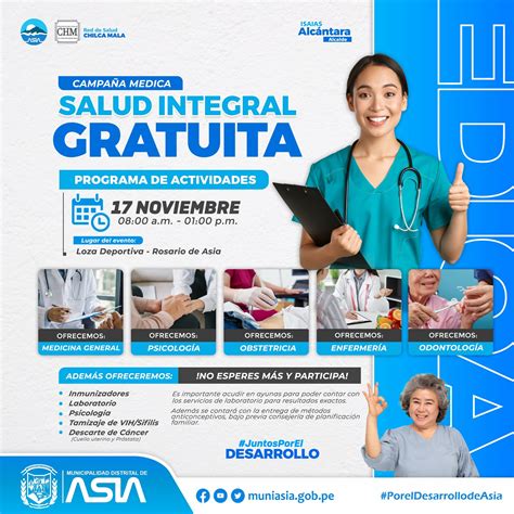 Campaña De Salud Integral Gratuita Campañas Municipalidad Distrital