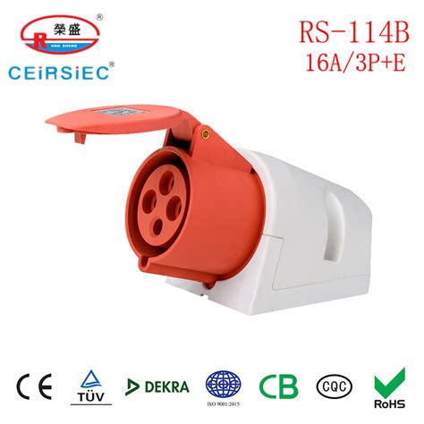 16 IEC International Standard Industrial Socket For Wall Mount Surface Mounted Socket And