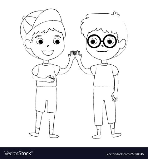 Friendship Art Drawings Boys Toni Carollo
