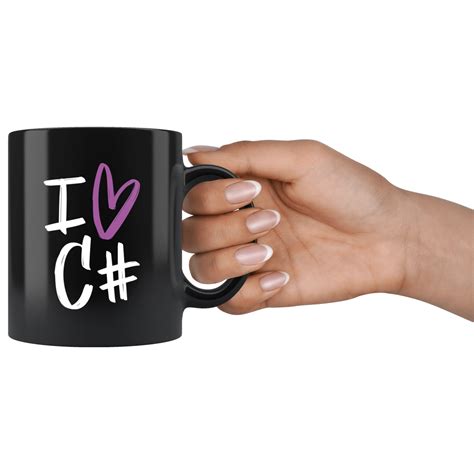 I Love C Mug Black Nerdlettering