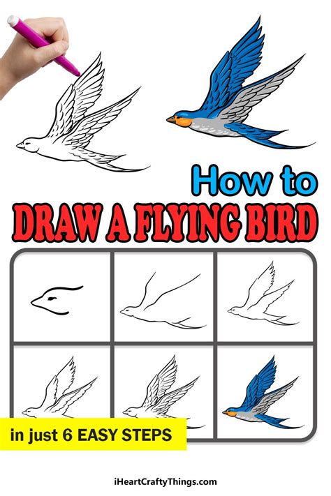 How To Draw A Flying Bird