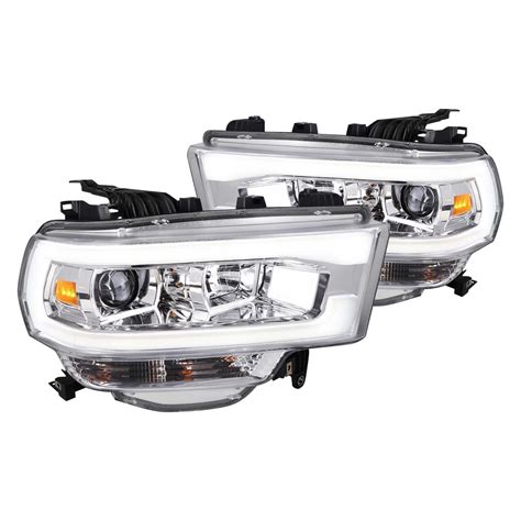 Spec D 2LHP RAM1925 TM Chrome LED DRL Bar Projector Headlights
