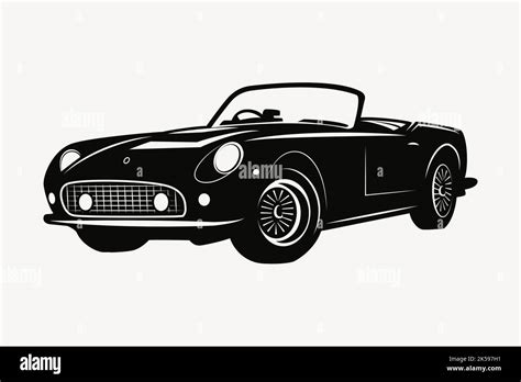 Sports Car Drawing Vintage Vehicle Illustration Vector Stock Vector