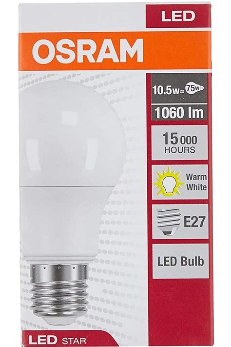 Osram Led Value Classic A Frosted Led Lamp W Screw Base E Lm K Bundle Pack Of