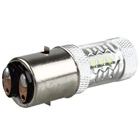 80w Ba20d H6 White 16 Led Motorcycle Motorbikemopedatv Headlight Bulb