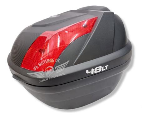 Maletero Baul Para Moto Marca Tomcat 48 Litros Incluye Base PA