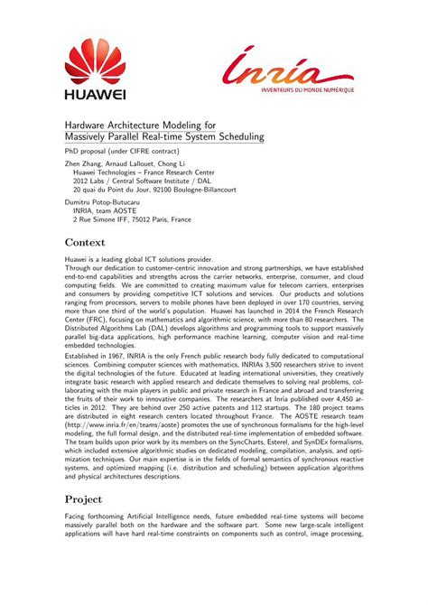 Pdf Hardware Architecture Modeling For Massively Parallel Real