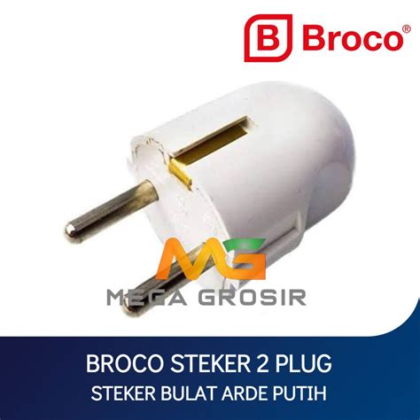 Jual Steker Arde Broco Putih Colokan Bulat P Kaki White Murah Original SNI Shopee Indonesia