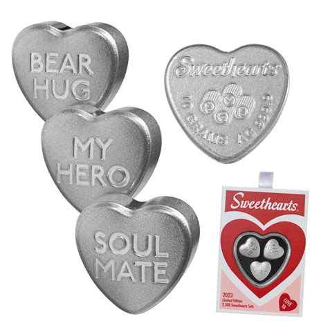 Sweethearts Candy 30 Gram Silver Pamp Suisse 3 Heart Set 2023