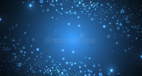 Abstract Polygonal Vector Science Background With Connecting Dots And Lines Stock Vector