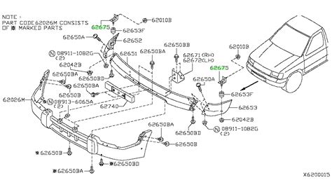 Buy Genuine Nissan 62046vl30a 62046 Vl30a Bracket Front Bumper For Nissan Np300 Prices Fast