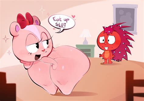 rule 34 2girls ass ass focus big ass female female only flaky htf giggles htf happy tree