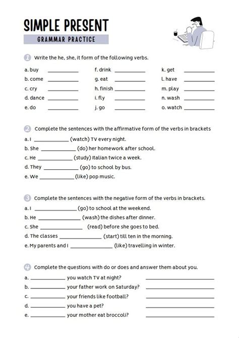 Simple Present Worksheet Nel 2024 Grammatica Inglese Grammatica Scuola