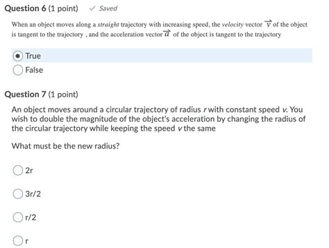 Solved Saved Question Point When An Object Moves Chegg Com
