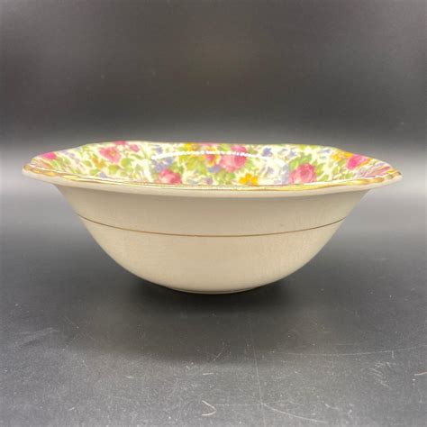 1940s Royal Winton Summertime Chintz 6 38 Couple Cereal Bowl Rose