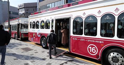 춘천시 트롤리버스 시승식15일부터 관광지 경유