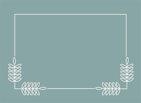 Premium Vector Plant Branch In A Rectangular Frame With Place For