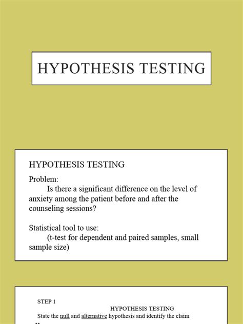 2 hypothesis testing paired data pdf p value statistical