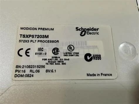 Schneider Electric Modicon Premium Tsxp57203m 572x3 Pl7 Processor At Rs 10000 Bhavnagar