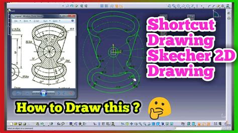 Catia V5 2D Easy Drawing 2d Sketcher Drawing Tutorial YouTube