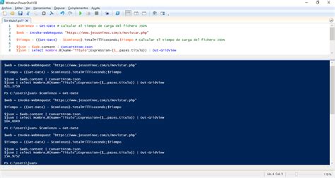 Leer un archivo JSON con la programación Movistar desde PowerShell