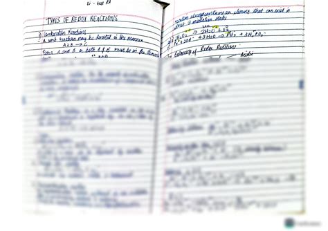 SOLUTION Class 11 Chemistry Redox Reactions Handwritten Notes Studypool