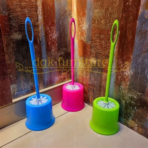 Jual Sikat Berus Brus Pembersih Wc Jamban Kloset Closet Toilet Kamar Mandi Bulat Dengan Gagang