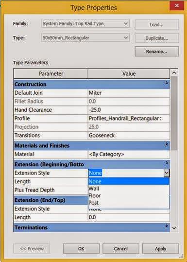 Revit 2015 Define A Continuous Rail Extension Cadline Community