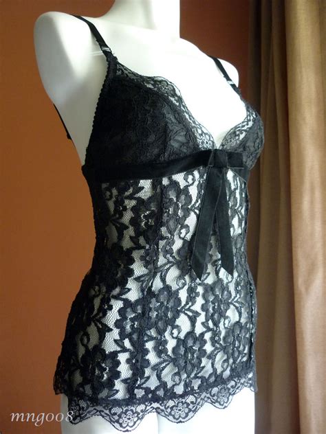 Intimate Fashions Gallery Mng Black Lace Top Mng008