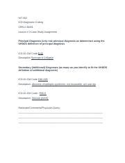 Case Study Coding HIT 202 Docx HIT 202 ICD Diagnostic Coding CRN 36451 Lesson 3 Case Study