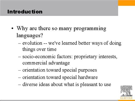 Chapter 1 Introduction Programming Language Pragmatics Fourth Edition
