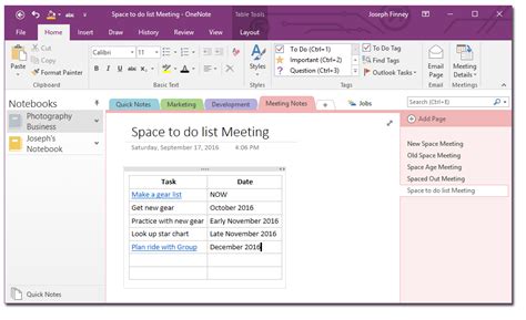 Onenote Todo List With Dates Orthohg